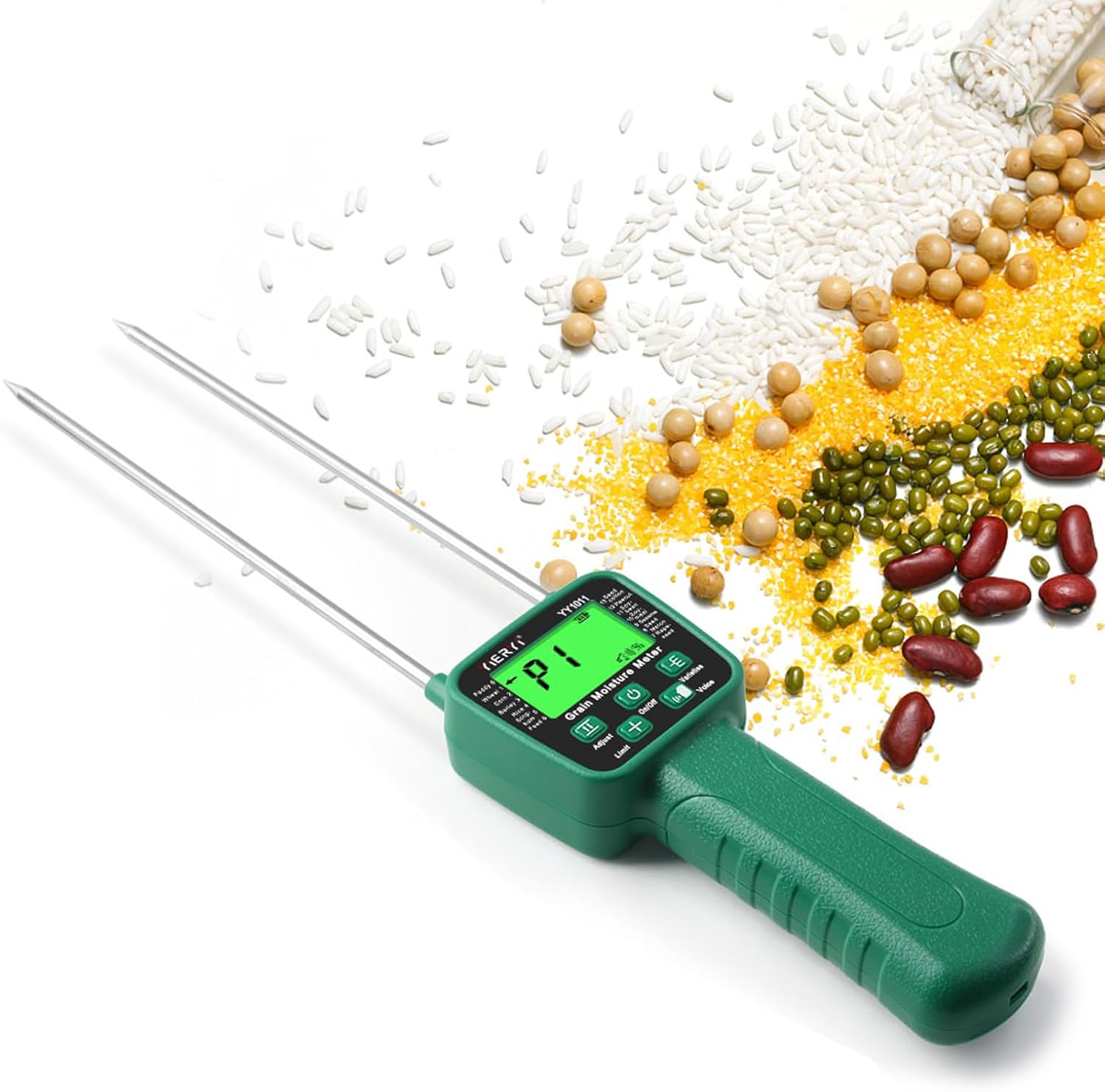 Portable Hay Moisture Meter, LCD Digital Tool Moisture Meter, Wheat ...