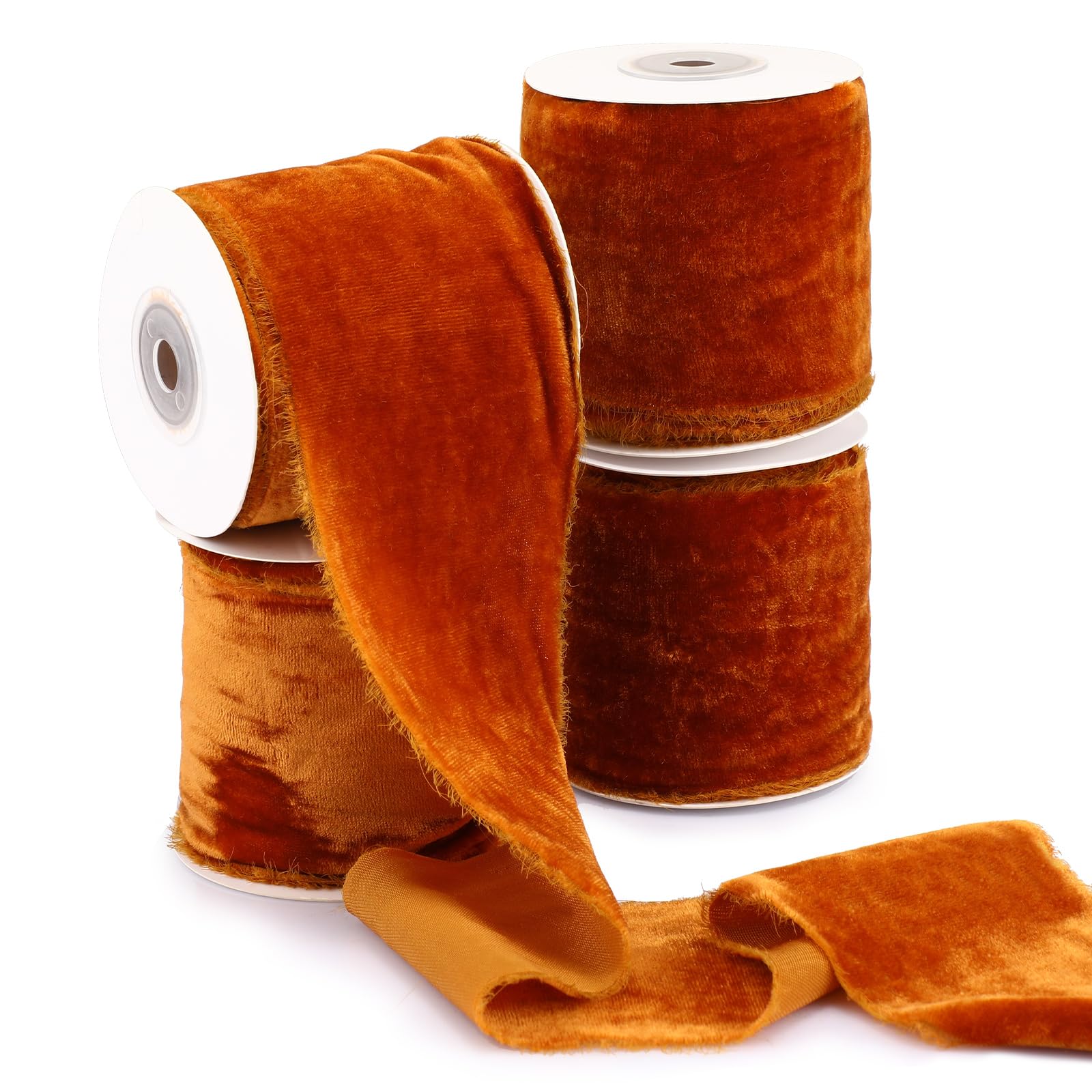 Amazon.com: Preboun 4 Rolls Velvet Ribbon for Gift Wrapping 24 Yards ...