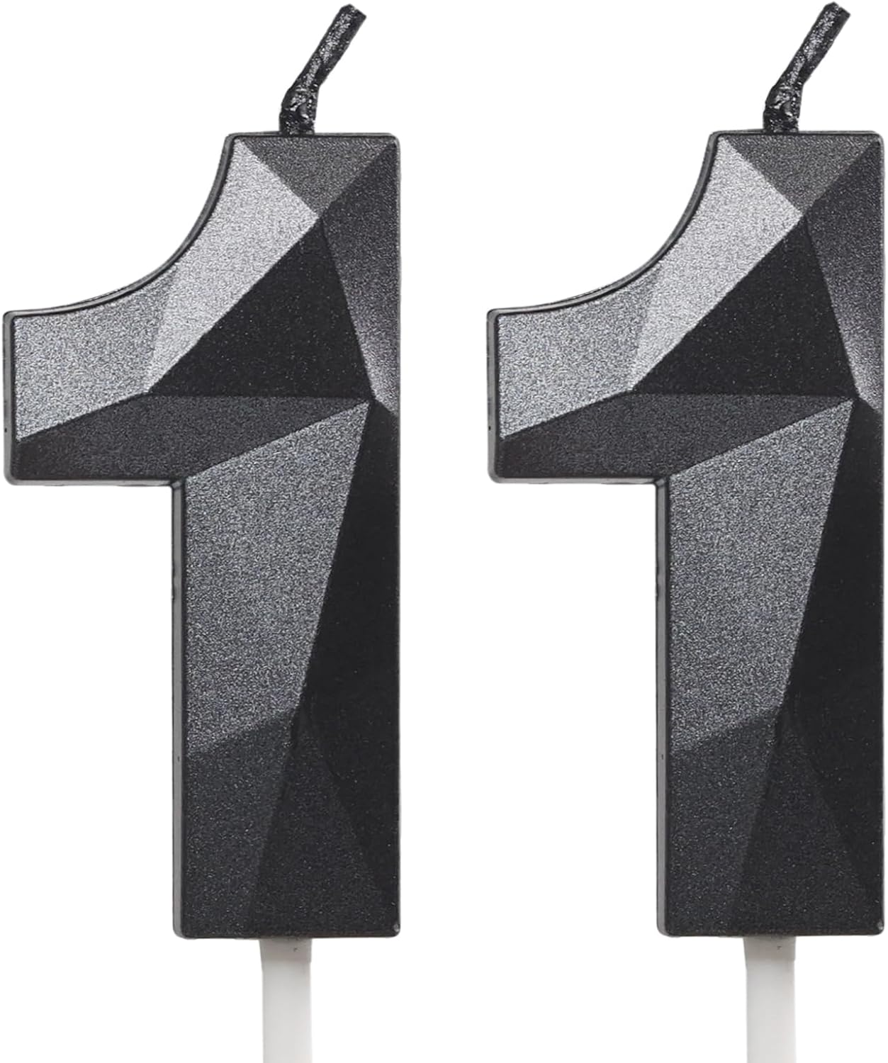 Amazon.com: Number 11 Candles,11th Birthday Candles, Black Happy ...