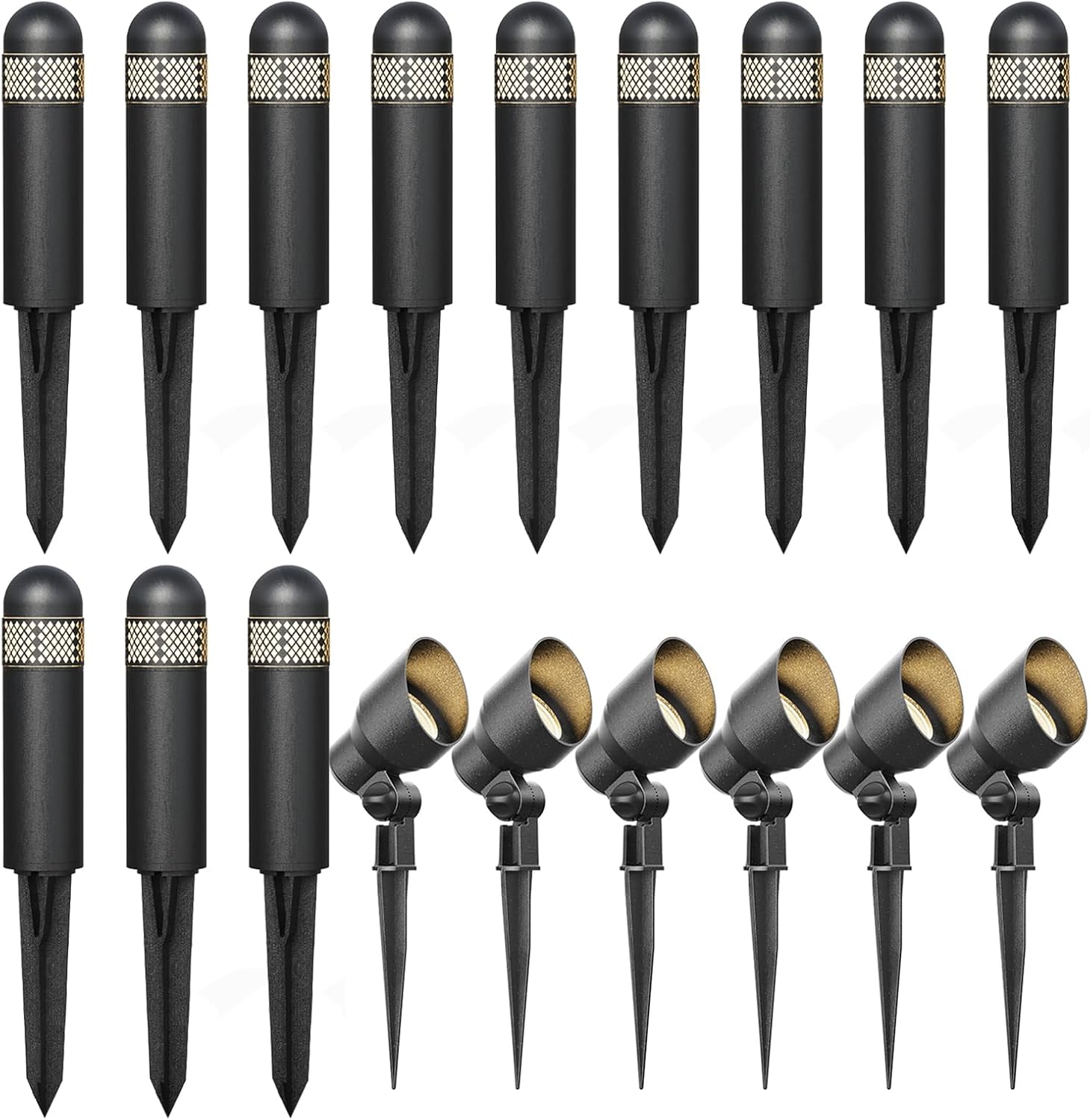 VENUS MANUFACTURING 18PK Outdoor Low Voltage Landscape Lights Kits with ...