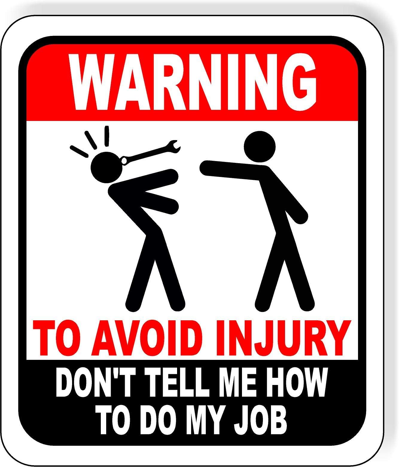 Amazon.com: warning to avoid injury auto mechanic Aluminum Composite ...