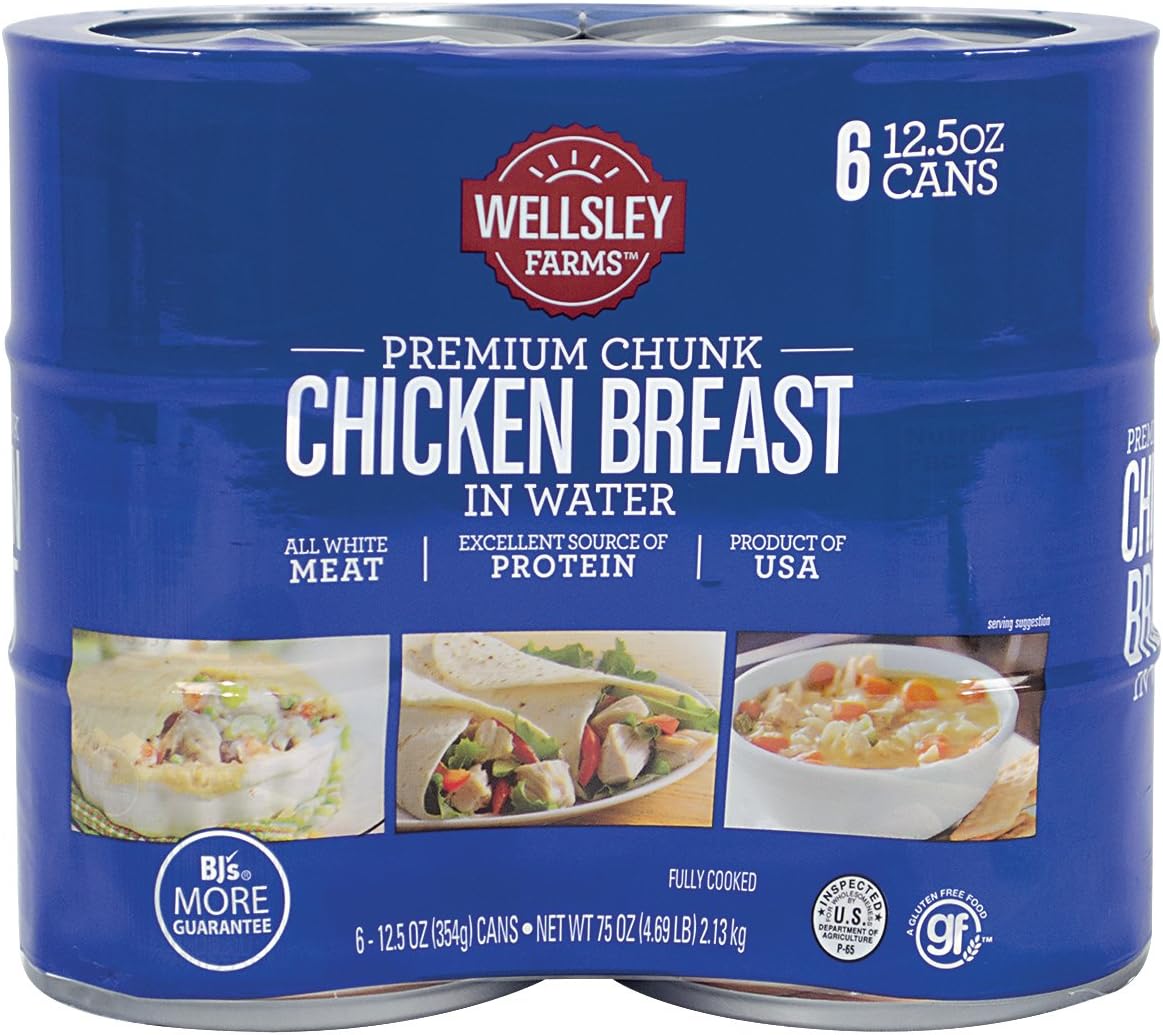 Amazon.com: Kirkland Signature chicken breast, packed in water, premium ...