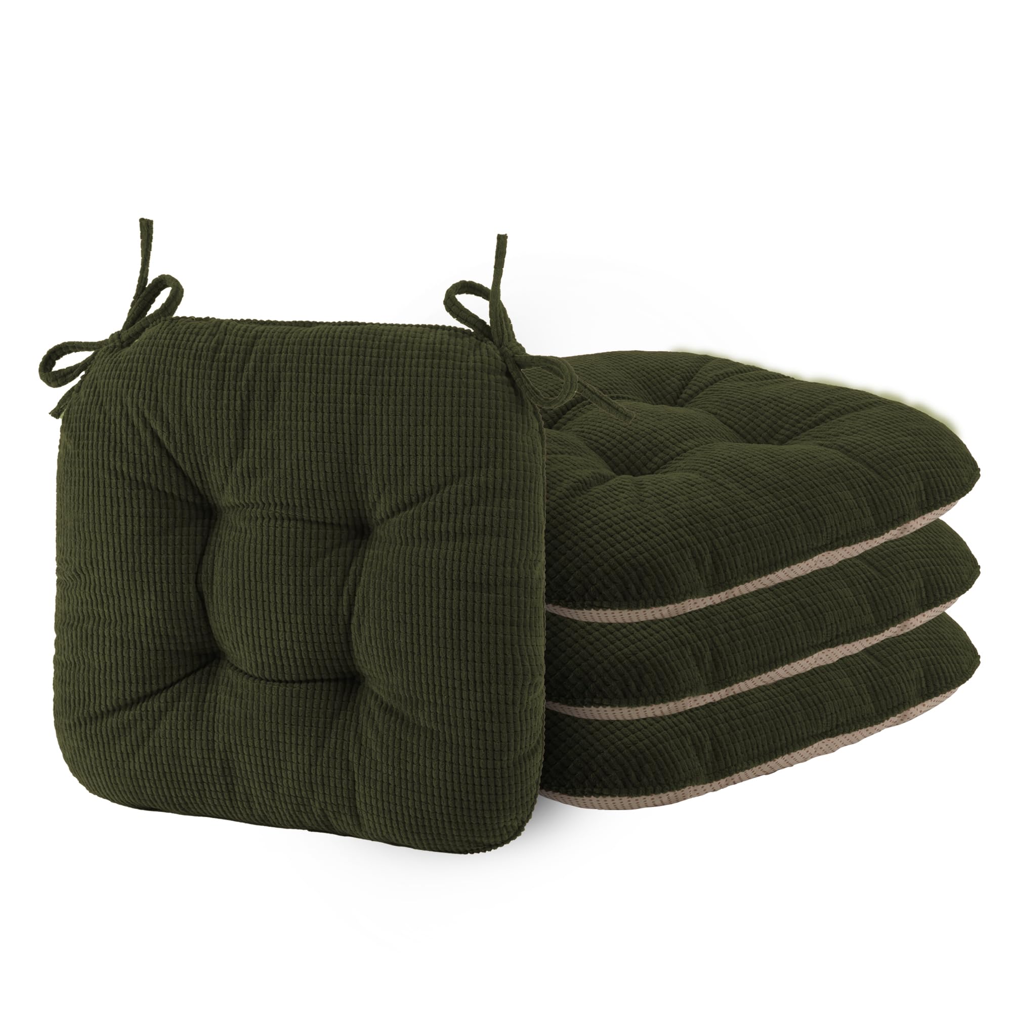Amazon.com: ELFJOY Chair Cushions for Dining Chairs 4 Pack Office Chair ...