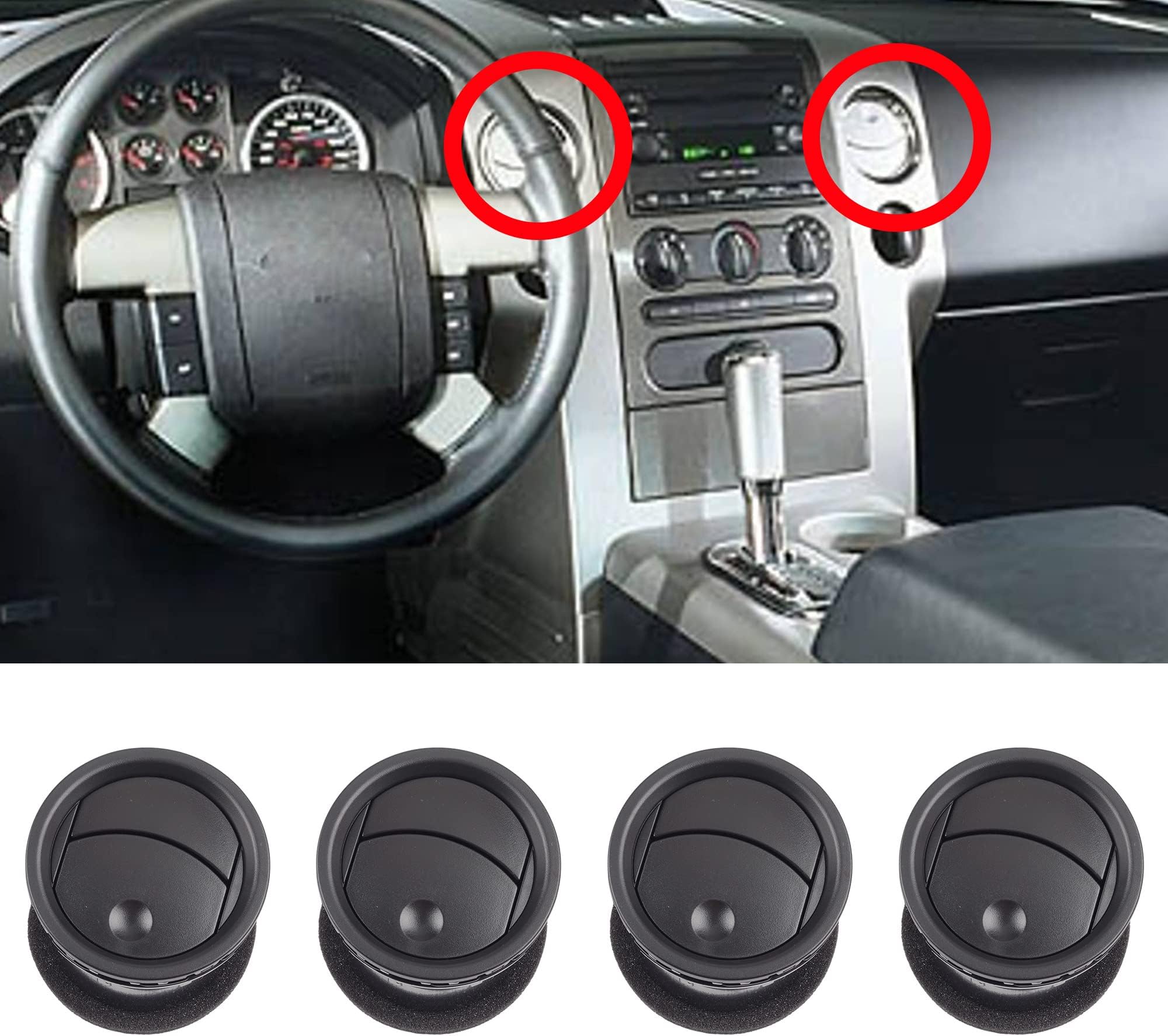 Amazon.com: 4 PCS Dashboard Air Conditioning AC Heater Vent Interior ...