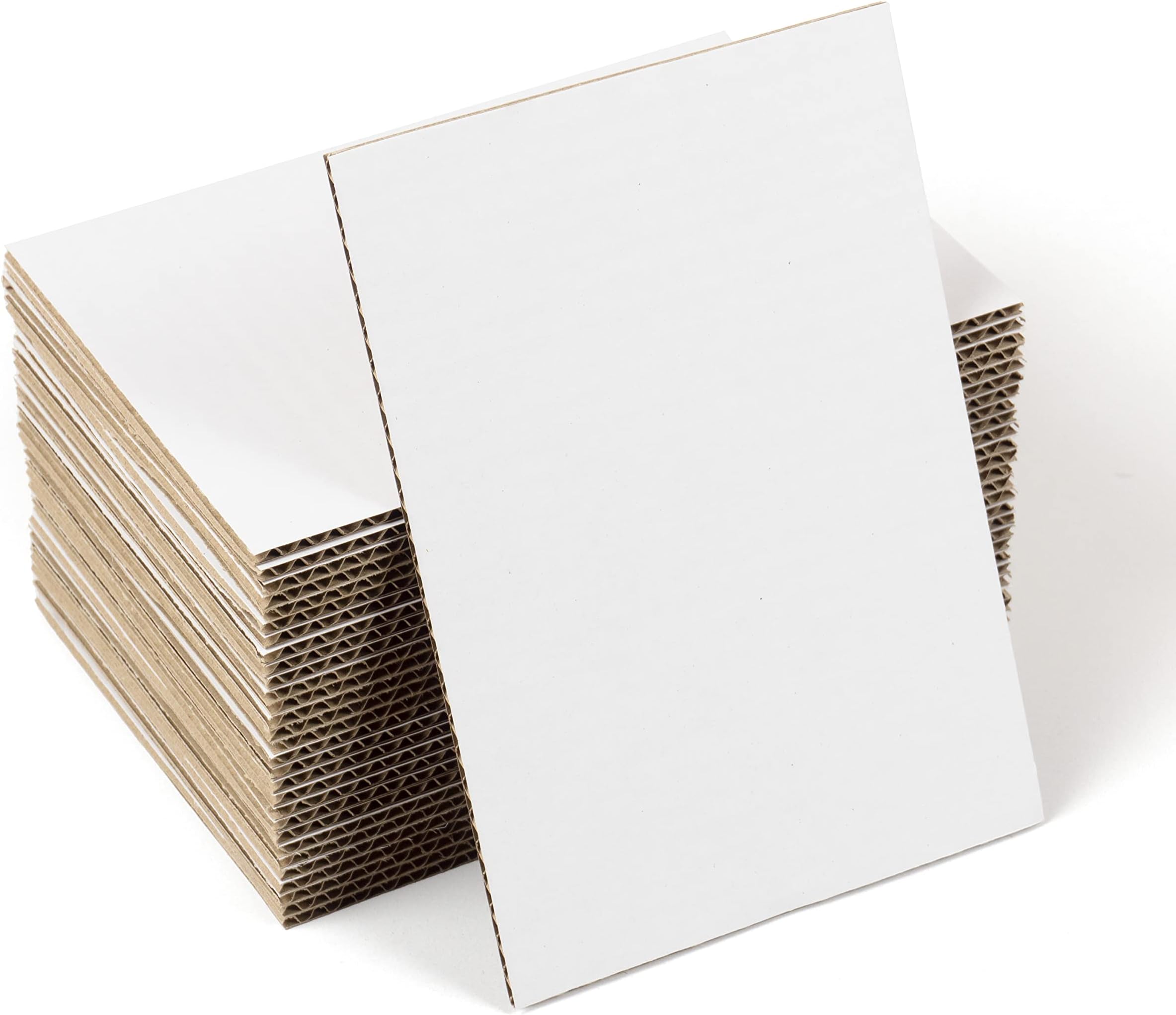 30 planchas Cartón Corrugado blanco DIN A5 (148 x 210 mm), Laminas de ...
