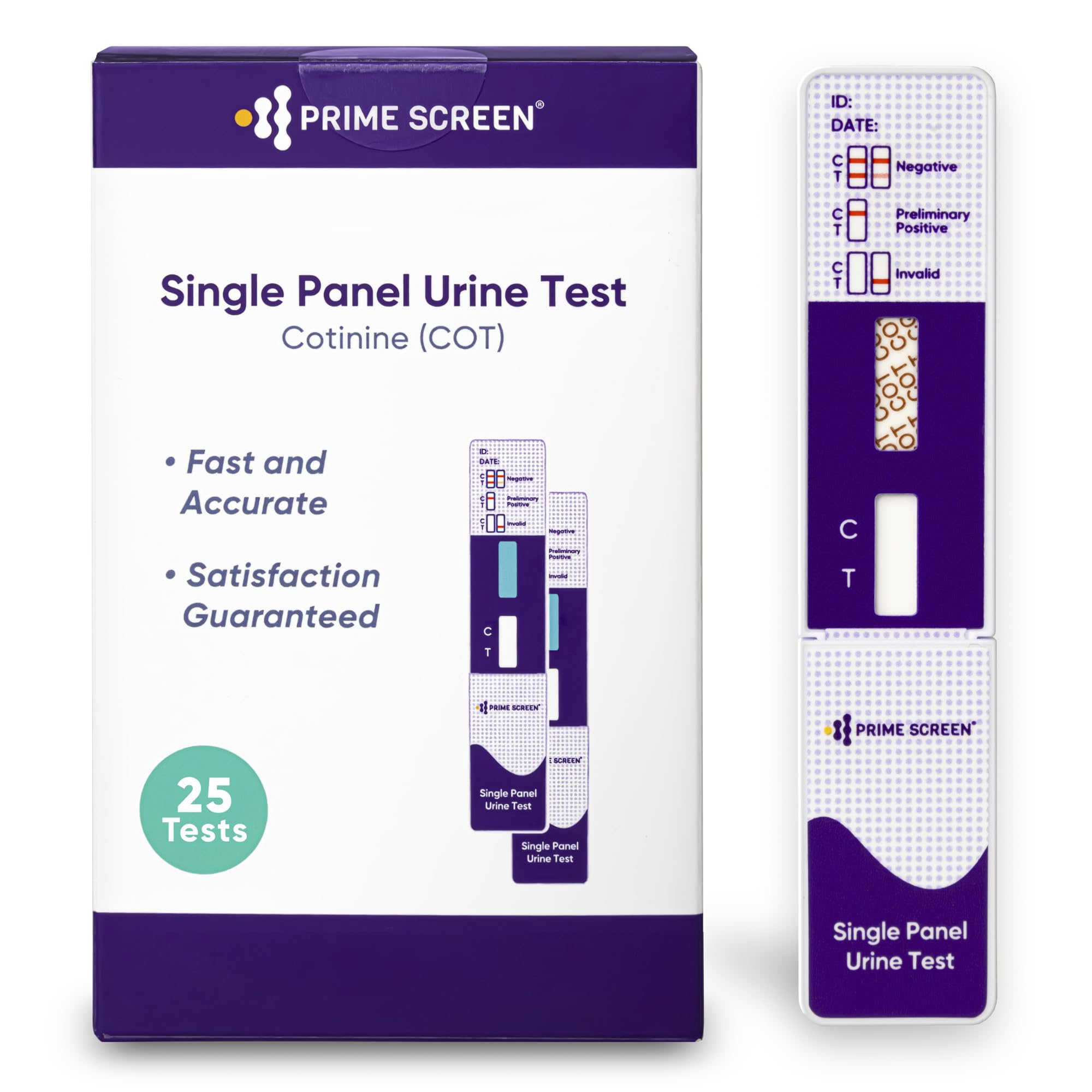 Prime Screen Kit de Teste de Urina para Cotinina por Nicotina (Pacote ...