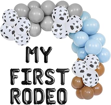 Amazon.com: 100% LIKED-First Rodeo Birthday Decorations Boy, My First ...