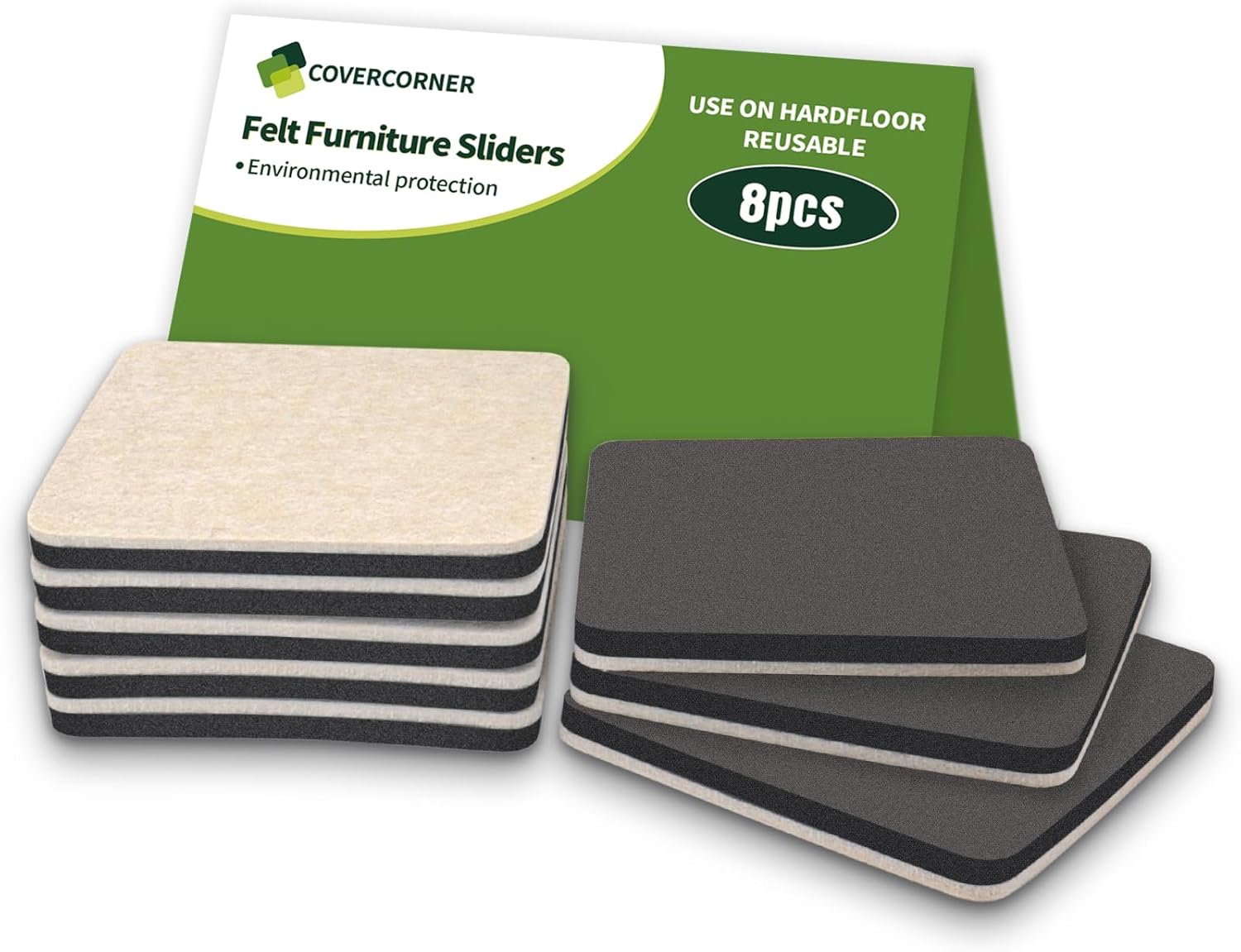 Amazon.com: COVERCORNER Furniture Sliders for Hardwood Floors 8 PCS - 5 ...