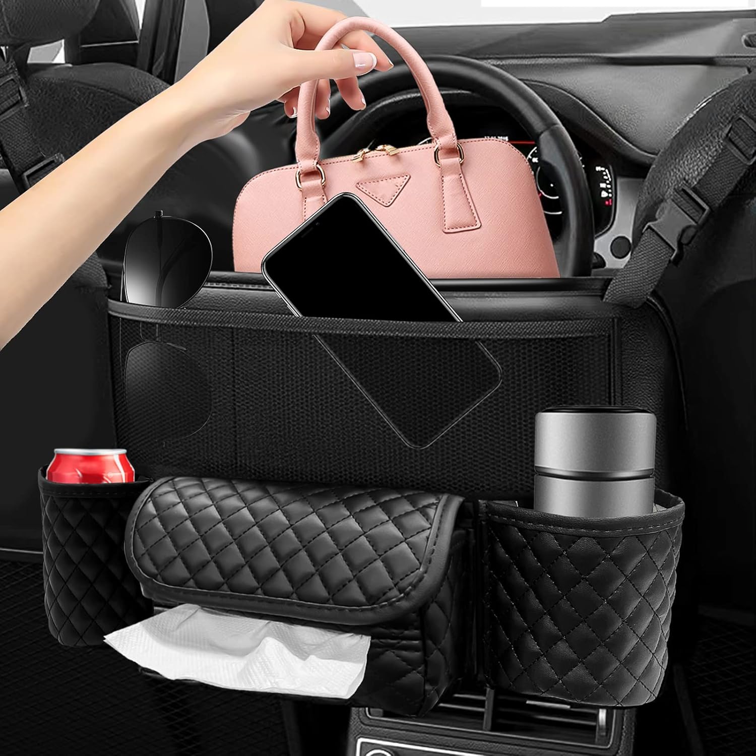 Purse Holder for Cars Between Seats, Automotive Consoles & Organizers ...