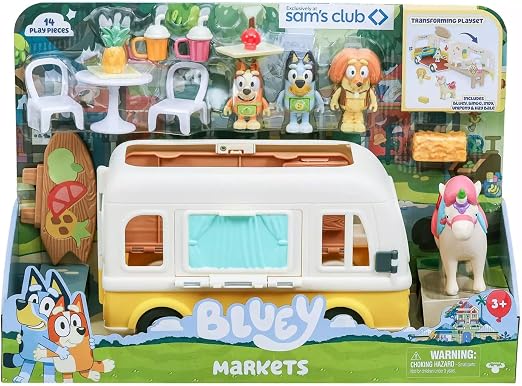 Amazon.com: Bluey Markets 14-Piece Transforming Juice Play Set : Toys ...