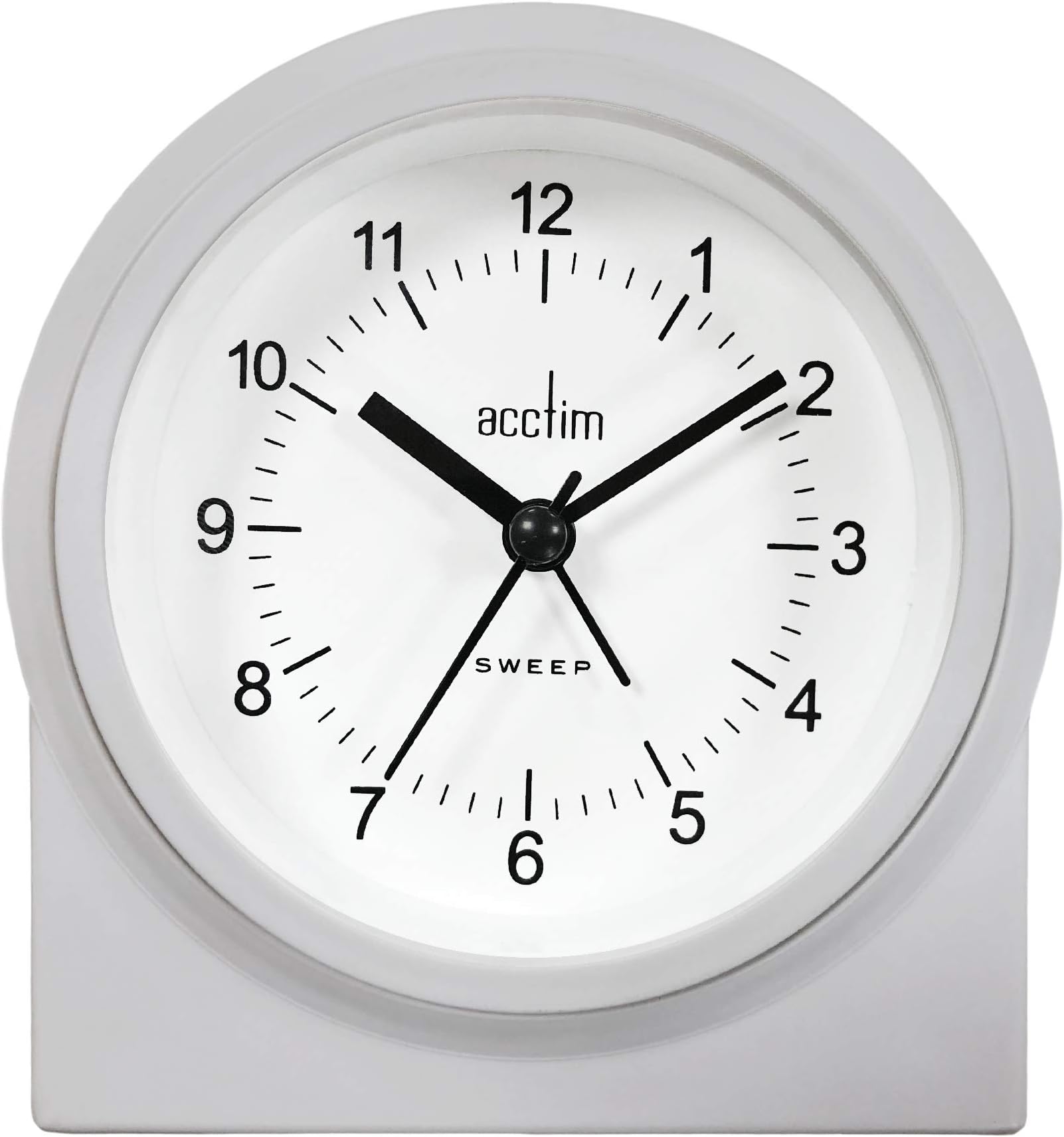 ZEON Round Analogue Alarm Clock with Light and Snooze Function, Silent ...