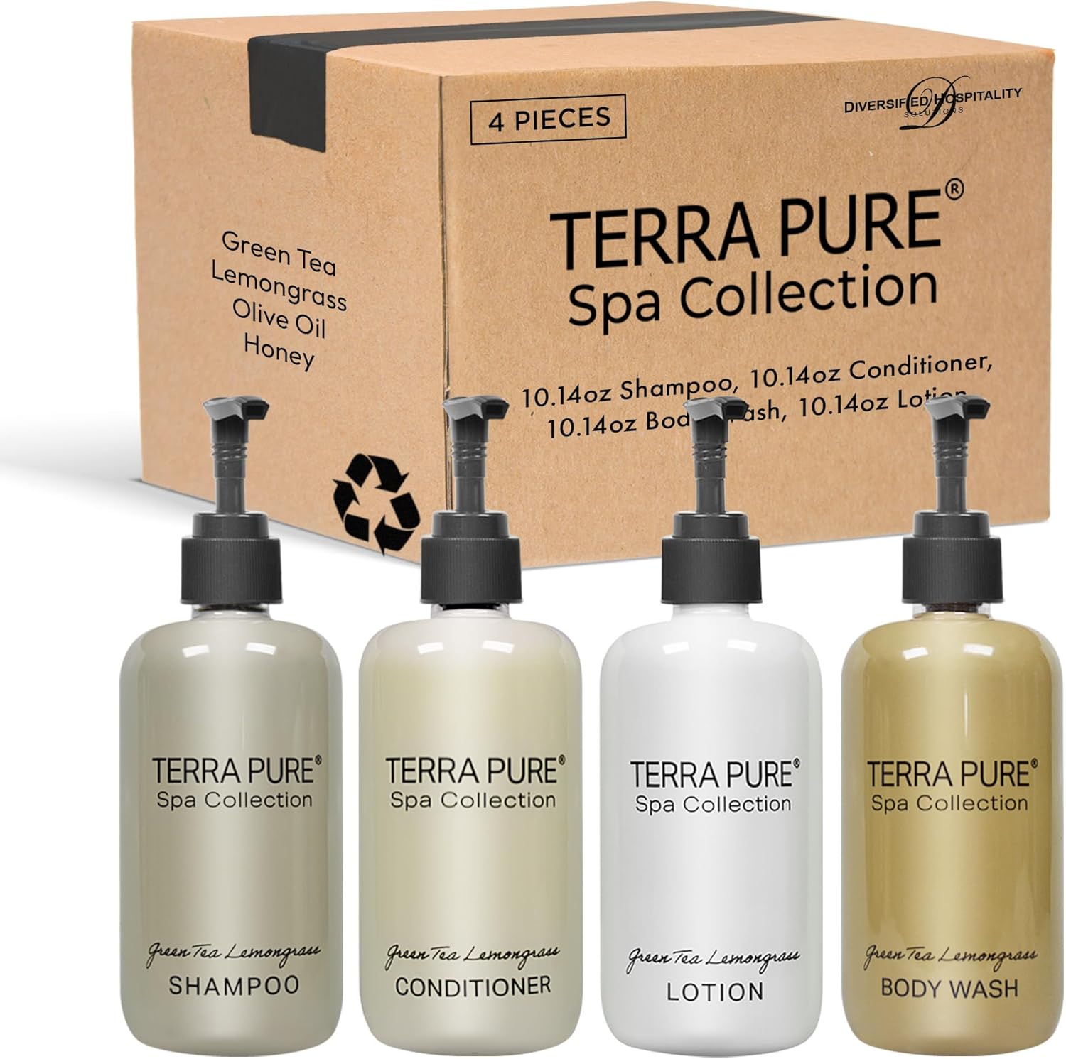 Amazon.com : Terra Pure Spa Collection Amenities Set,10.14oz. Pumps (1 ...