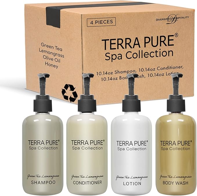 Amazon.com : Terra Pure Spa Collection Amenities Set,10.14oz. Pumps (1 ...