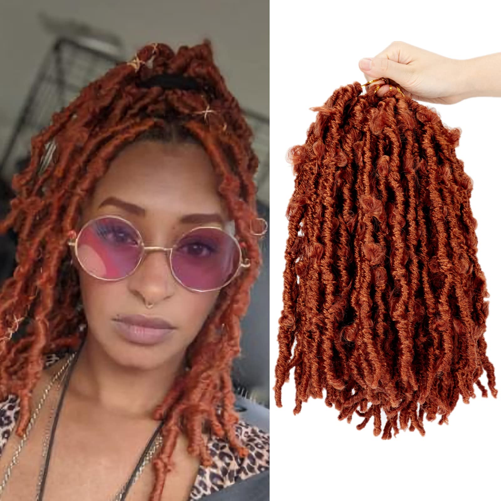 Glecurv 12inch Butterfly Locs Crochet Hair 7 Packs Butterfly Locs ...