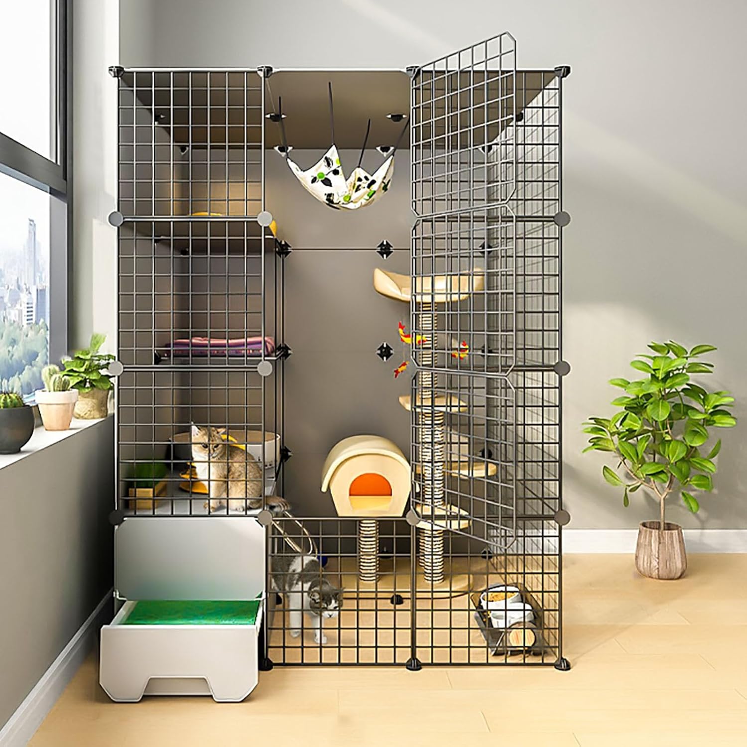 Amazon.com : Cat Crates for Indoor Cats, Large Cat Cage Enclosurewith ...