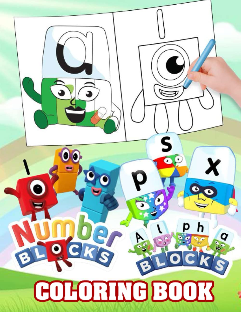Buy Numberblocks - Alphablocks Coloring Book: Fun, Easy and Relaxing ...