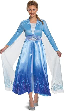 Amazon.com: Disney Frozen 2 Elsa Deluxe Adult Costume : Clothing, Shoes ...