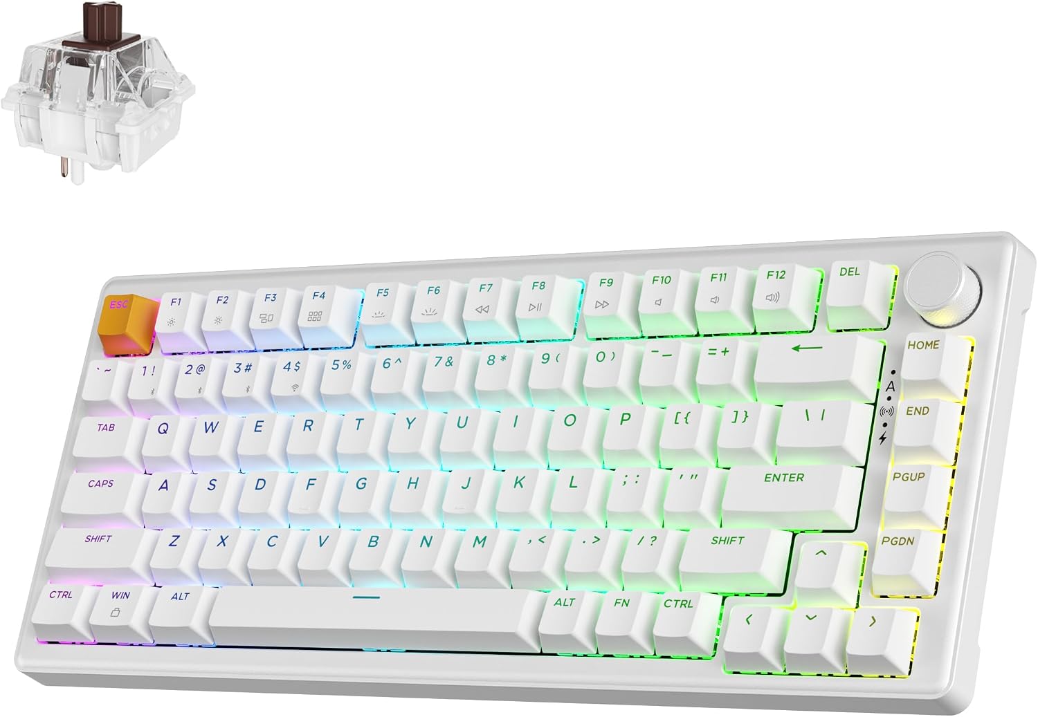 JamesDonkey J2 75% Wireless Mechanical Gaming Keyboard, Hot Swappable ...