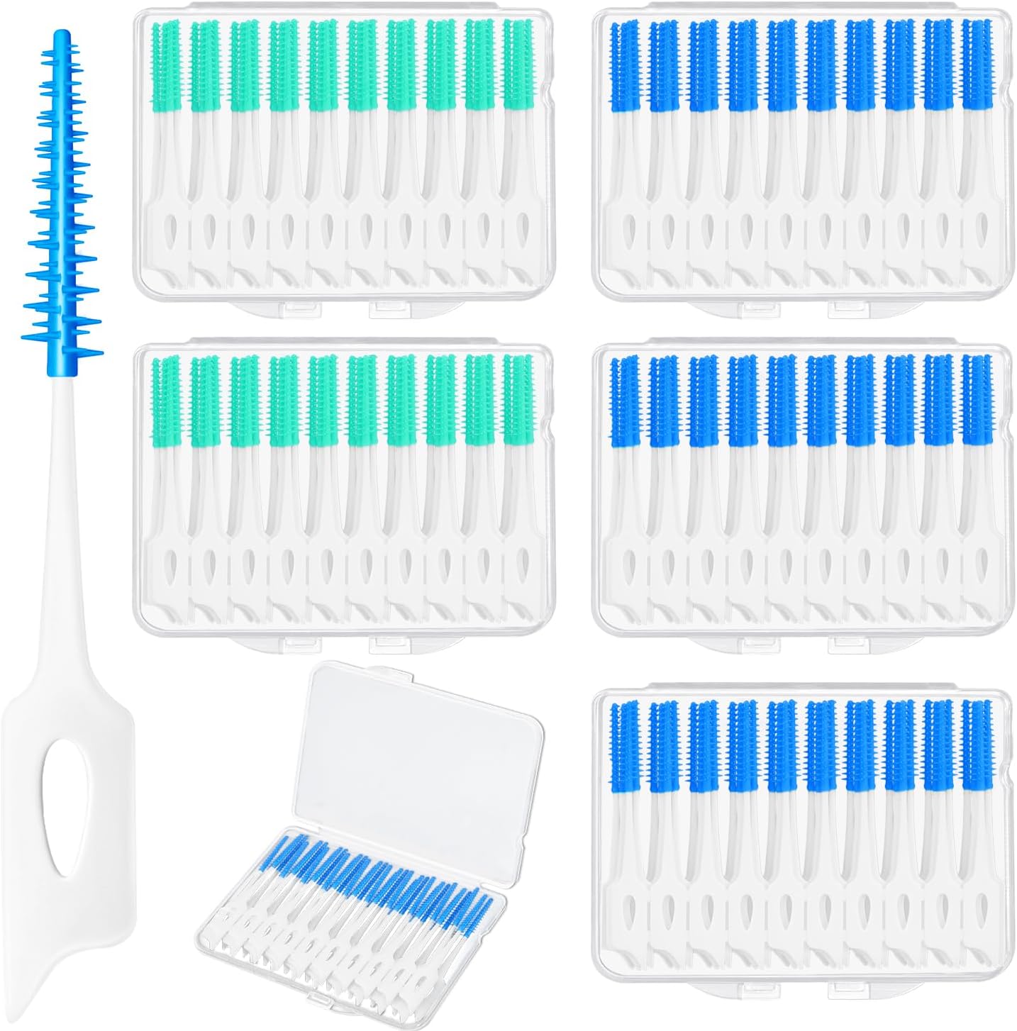 Scovolini Interdentali,200 Pezzi Spazzolini Interdentali Silicone ...