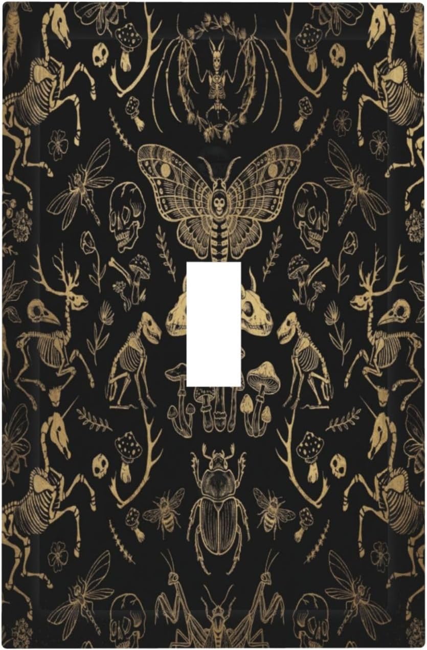 Dark Academia Gothic 1 Gang Light Switch Cover Vintage Witchy Skull ...
