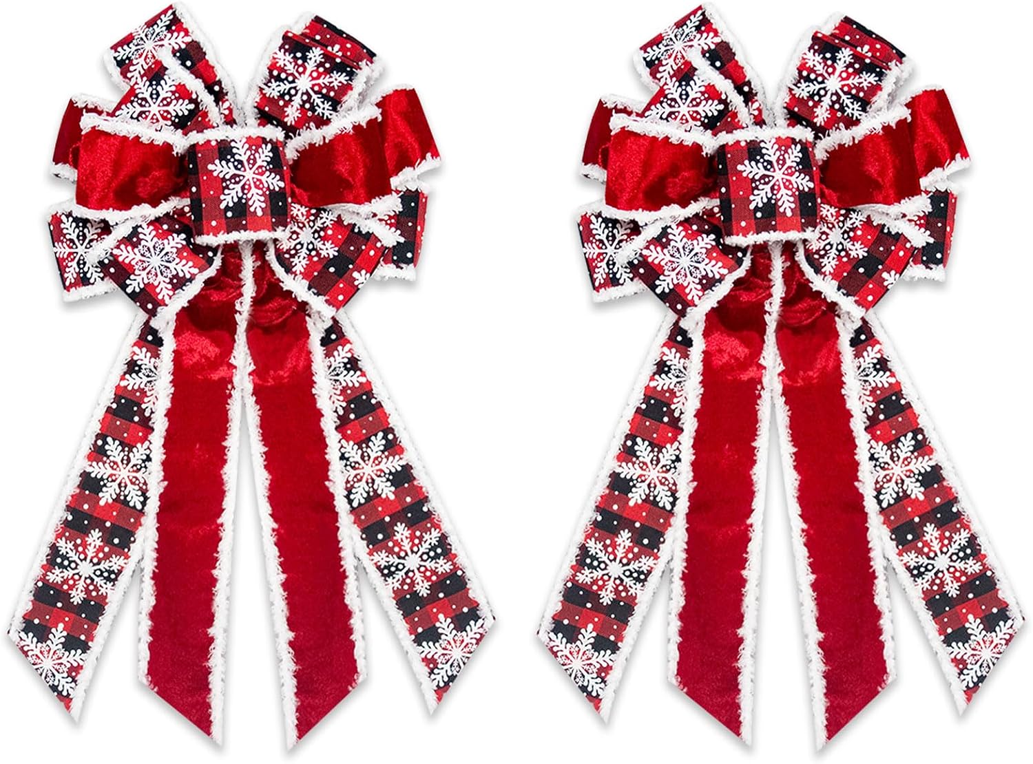 Amazon.com: Estivaux 2 Pieces Christmas Bows for Wreath, Merry ...