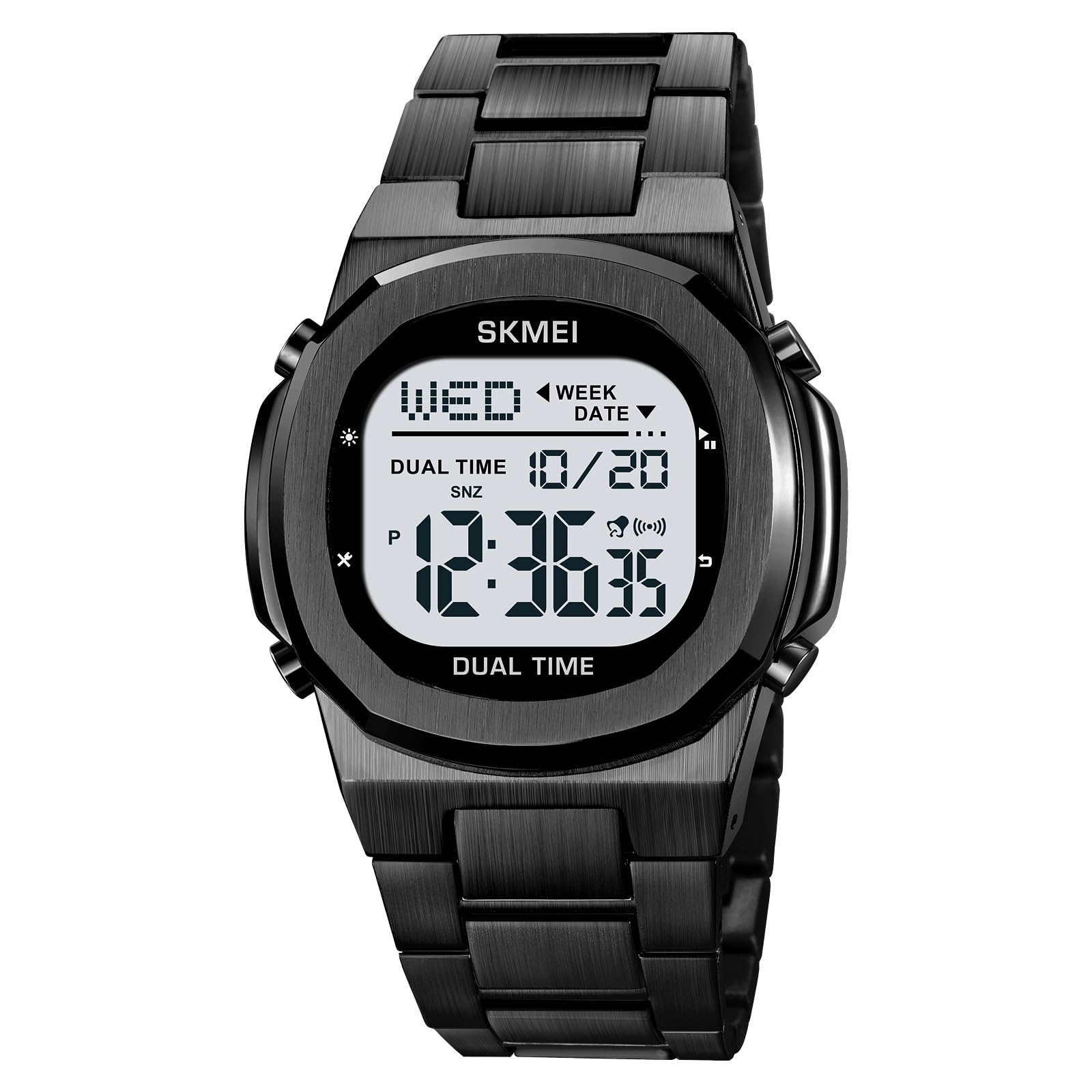 Buy SKMEI Stainless Steel Men Digital Watch Single Display Electronic ...