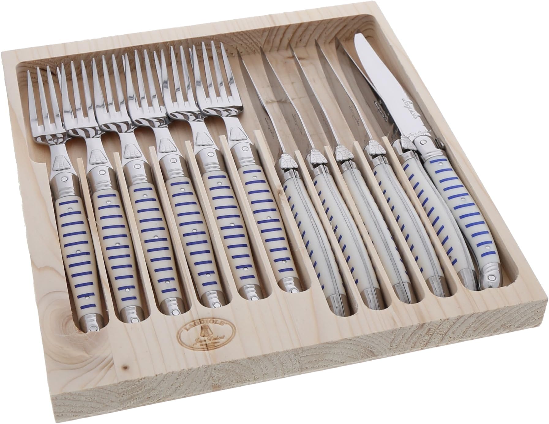 Amazon.com: Laguiole Production 24-Piece Flatware Silverware Set with ...