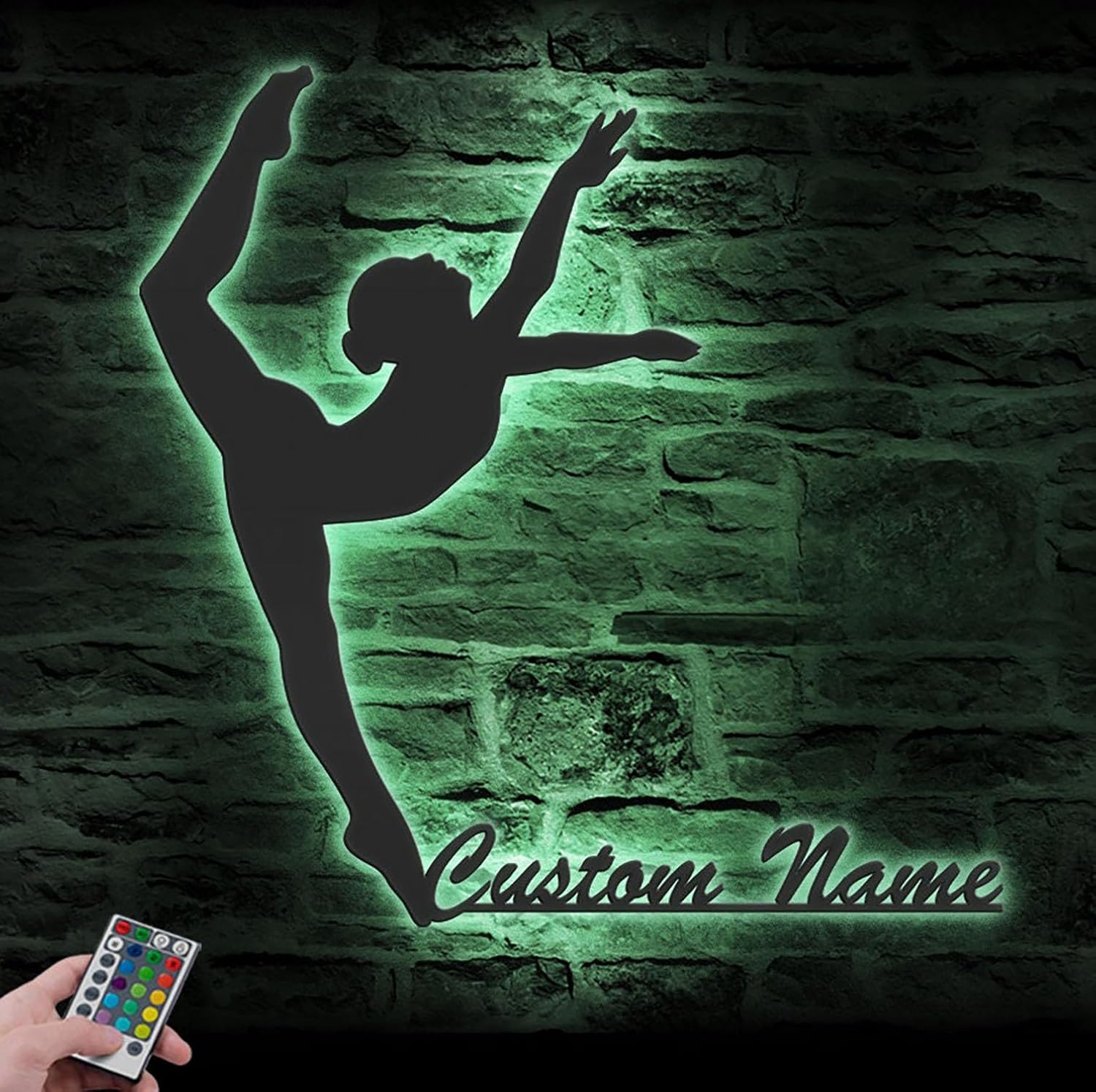 CALCCI Custom Text Metal Sign - Custom Modern Dance Metal Wall Art LED ...