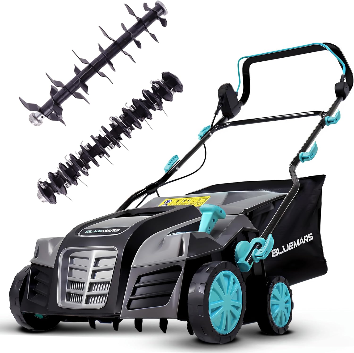 Bluemars 2000W Lawn Scarifier and Aerator, 40CM Working Width Electric ...