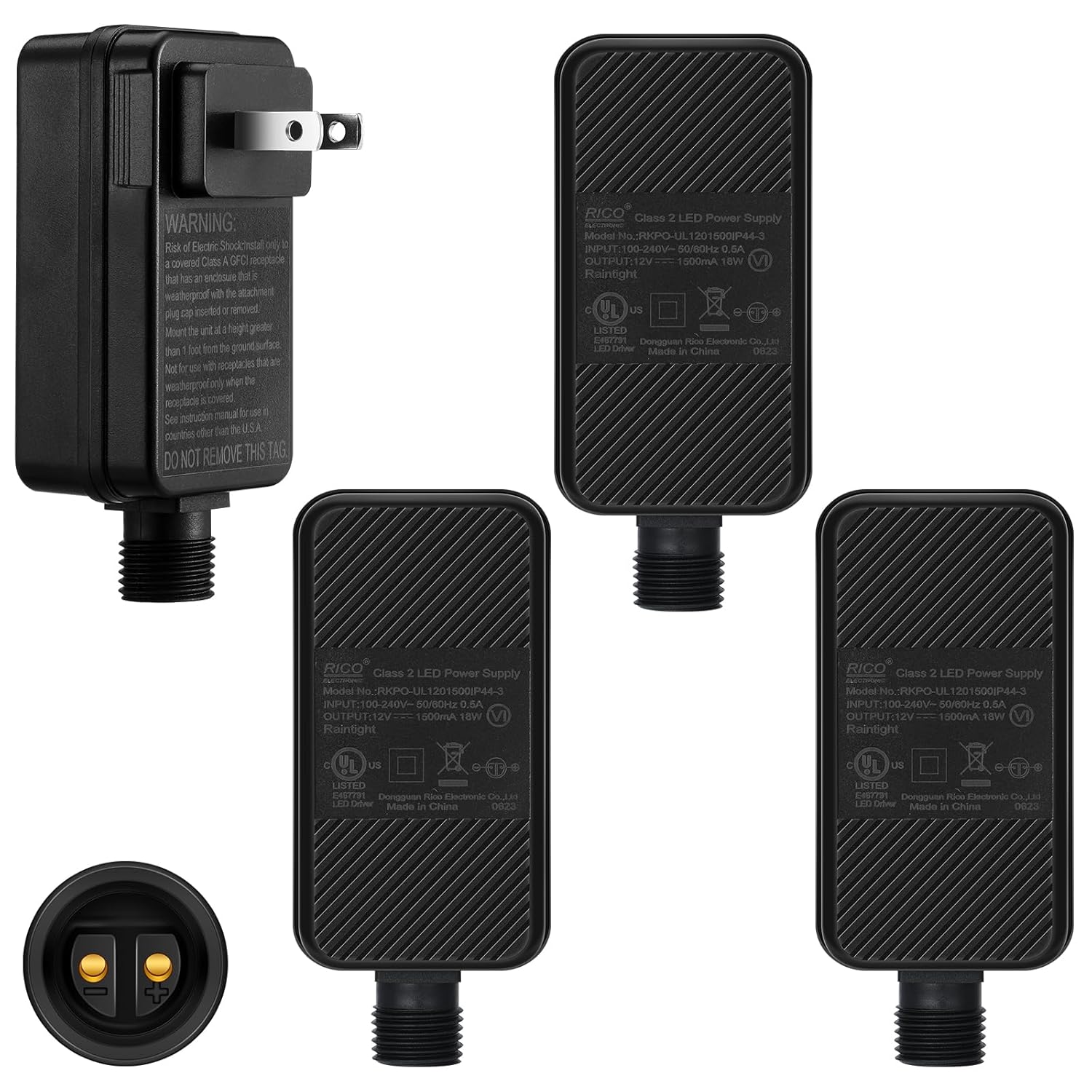 Kingdder 4 Pcs Class 2 Power Supply LED Transformer Replacement for ...