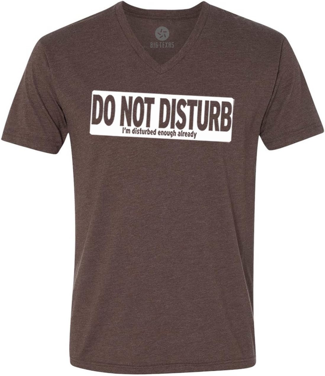 Amazon.com: Do Not Disturb (White) Short-Sleeve V-Neck T-Shirt ...