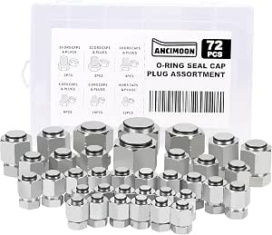 Amazon.com: ANCIMOON 72PCS ORFS O-Ring Seal Cap and Plug Kit, Hydraulic ...