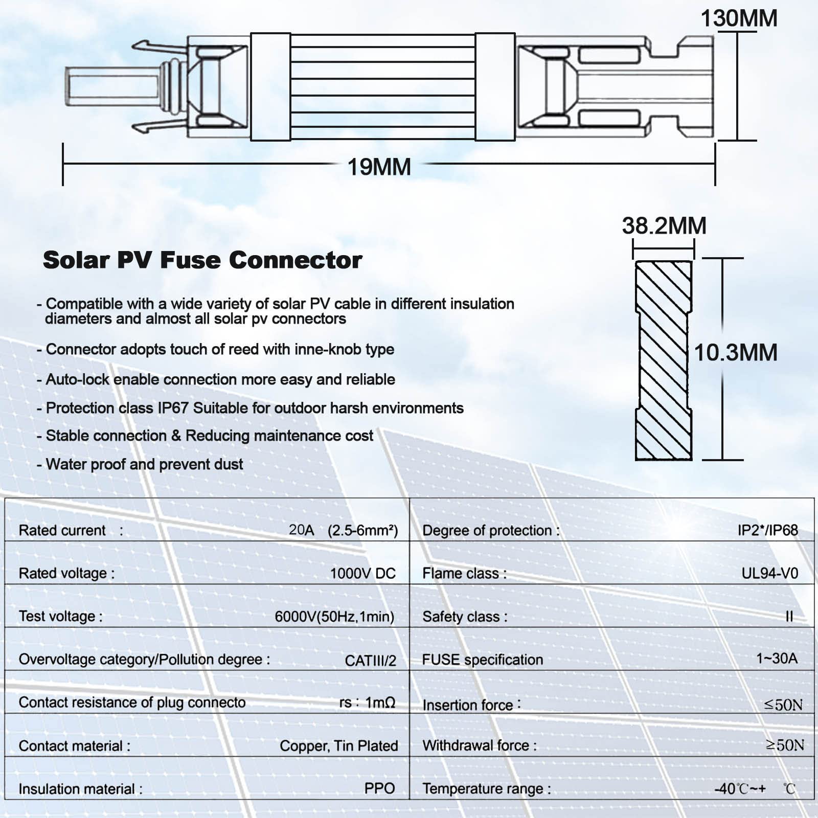 Snapklik.com : Leehitech 20A Solar Fuse Holder Inline