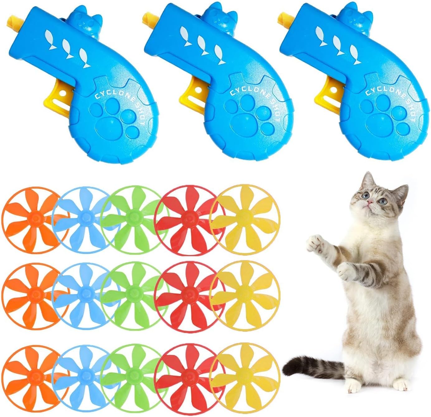 Amazon.com : RCFINE Cat Fetch Toy Cat Interactive Toy Fun Helicopter ...