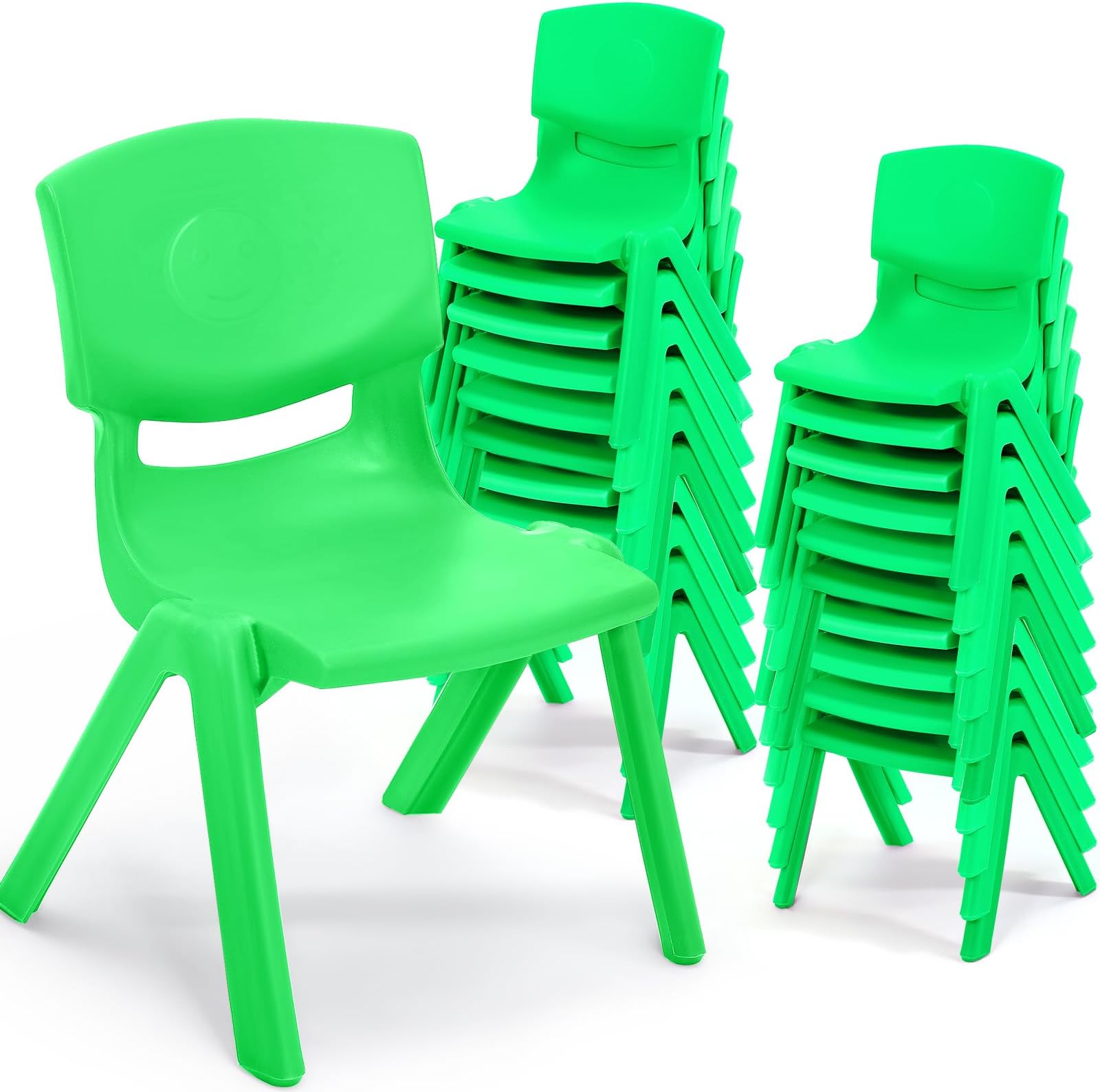 Amazon.com: Tradder 20 Pcs Stackable School Chair Plastic Chairs with ...