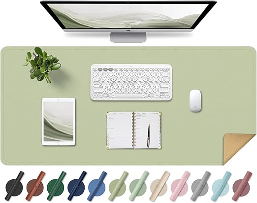 BLESWIN Leder-Schreibtischunterlage, Rutschfeste Große Mausunterlage ...
