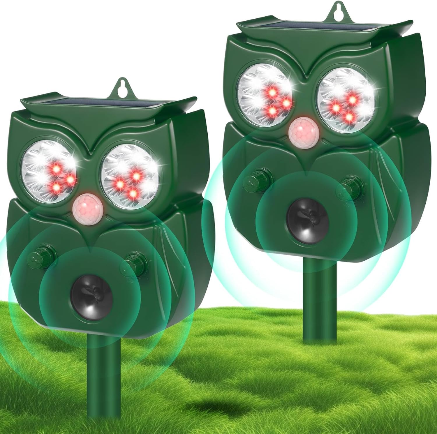 Amazon.com: 2 Pack Ultrasonic Animal Repellent Outdoor Cat Deterrent ...