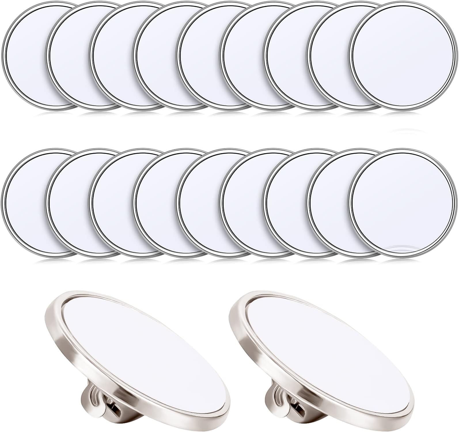Amazon.com: Sublimation Blank Pins DIY Button Badge Sublimation Silver ...