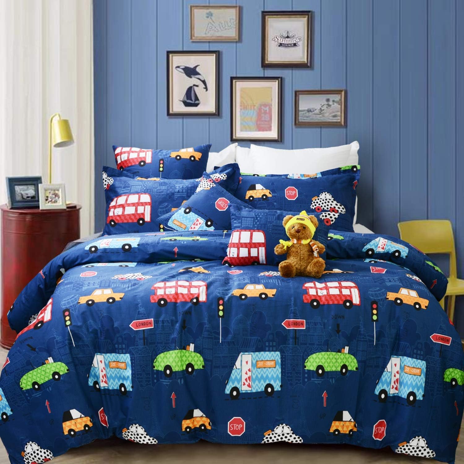 Dreamscene Transport Duvet Cover with Pillow Case Boys Kids Workforce ...