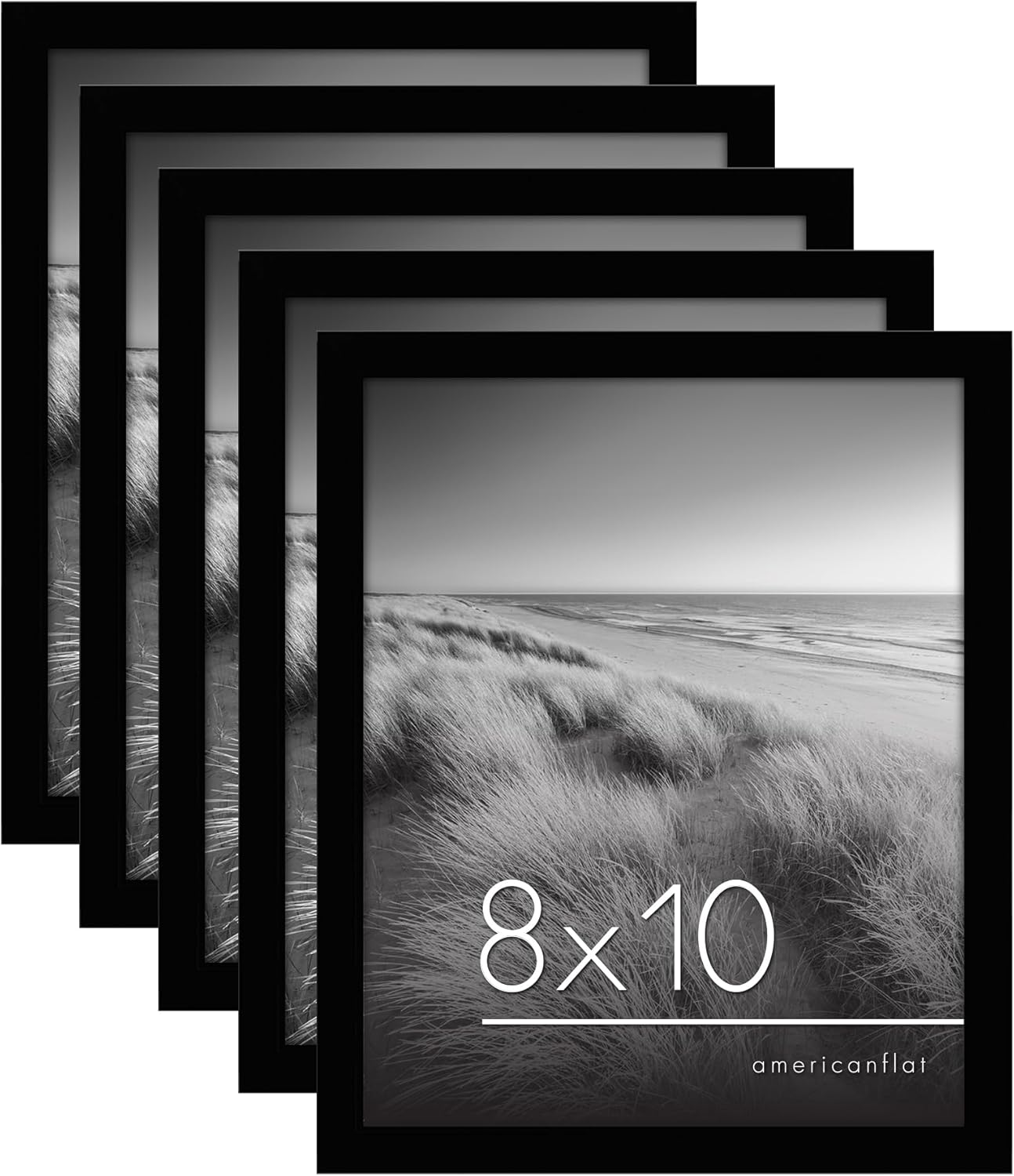 Amazon.com: Americanflat 8x10 Picture Frame Set of 5 in Black - Gallery ...