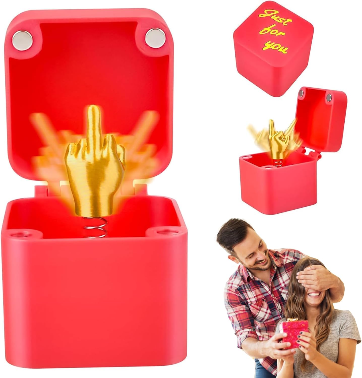 Hilarious Middle Finger Surprise Gift Box, Funny Gag Prank Pop-Up Box ...