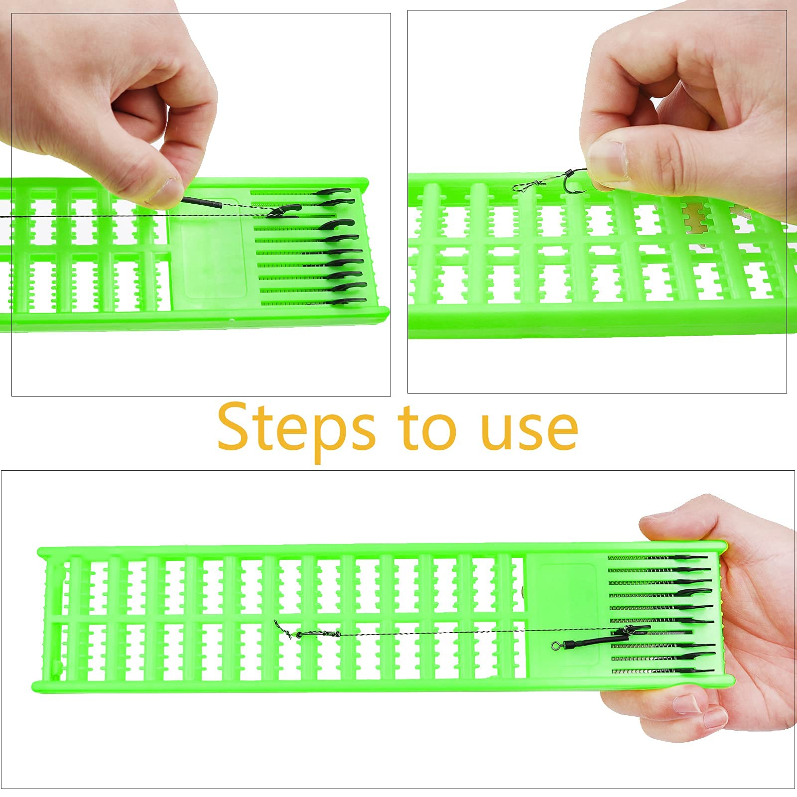 Snapklik.com : Fishing Snelled Hook Holder Fishing Leader Holder For ...