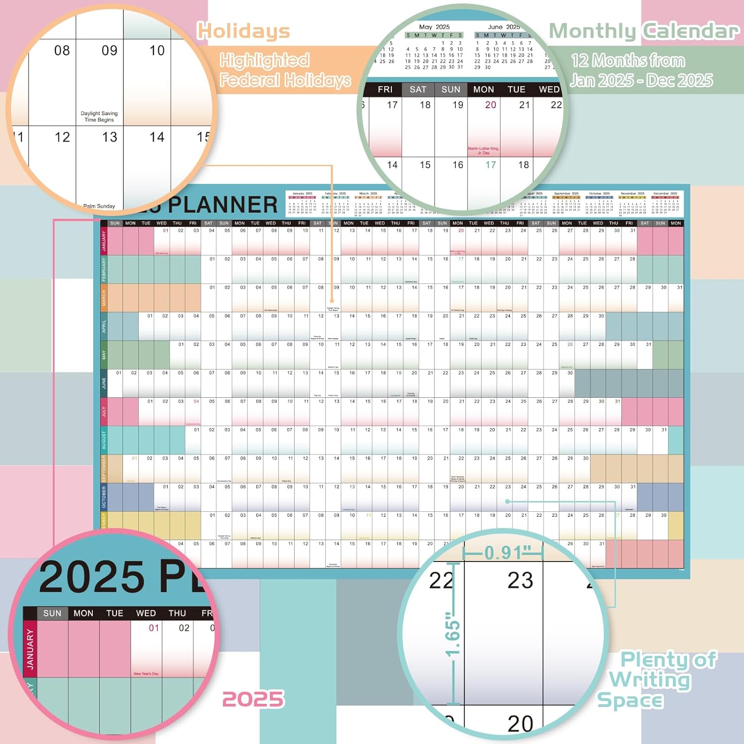 2025 Yearly Wall Calendar - Yearly Wall Calendar Australia | Ubuy