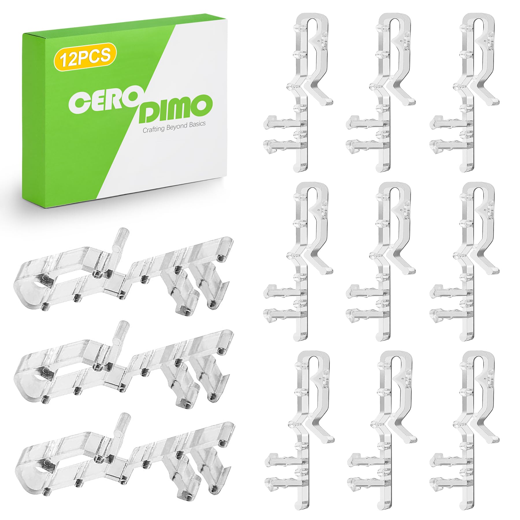 Amazon.com: CeroDimo 12pcs 2-1/8 inch Valance Clips for Blinds, Hidden ...