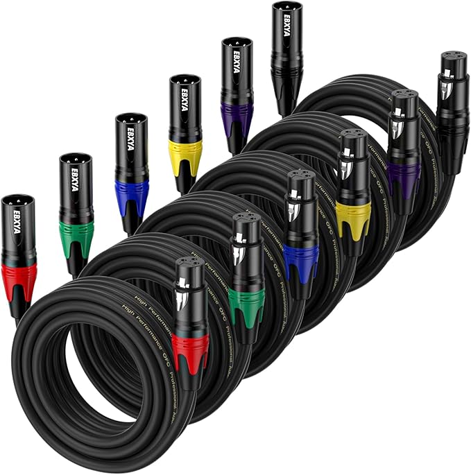 Amazon.com: EBXYA XLR Cables, 10 Feet 6-Pack XLR Male to Female ...