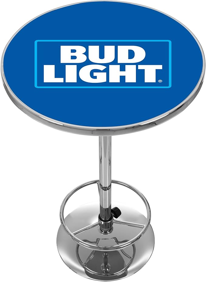Amazon.com: Bar Table - Bud Light Blue Bar Height Table with Adjustable ...