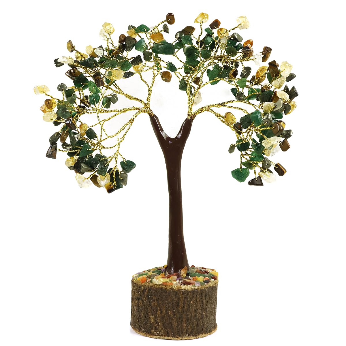 Crystu Natural Citrine Pyrite Green Aventurine Combination Crystal ...