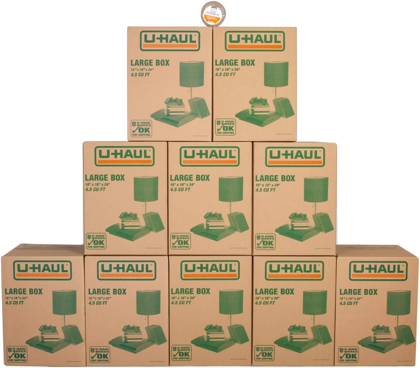 Amazon.com : Large Moving Boxes Pack of 12 with Handles– 20" x20" x15 ...