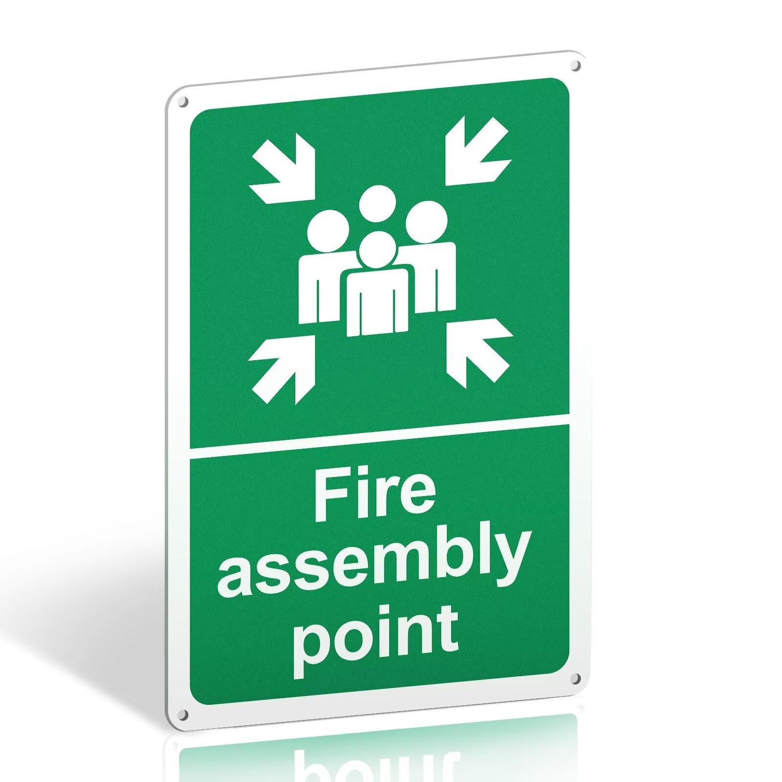 Fire Assembly Point Sign Outdoor - 600 x 400 x 1mm - Matte Rigid ...