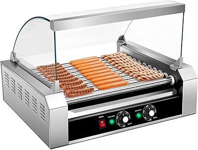 Amazon.com: 18 Hot Dog 7 Roller 1050W, Hot Dog Roller Grill Cooker ...